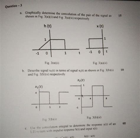 Solved Question A Graphically Determine The Convolution Chegg