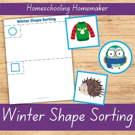 Winter Shape Sorting Activity