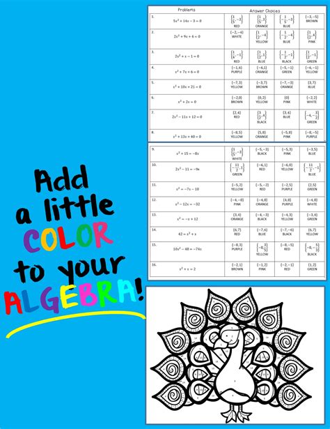 Color By Number Solving Two Step Equations Worksheets 101 Activity