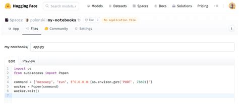 deploy jupyter notebooks at hugging face spaces with mercury mercury