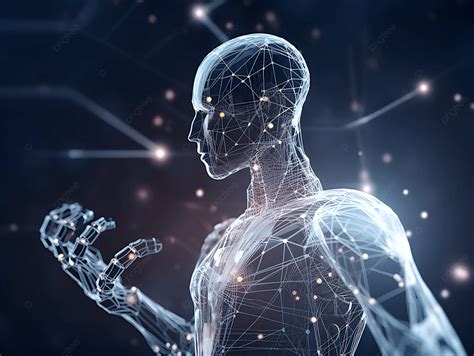 Robot Data Network Processing Cloud Computing Advertising Background Robot Artificial