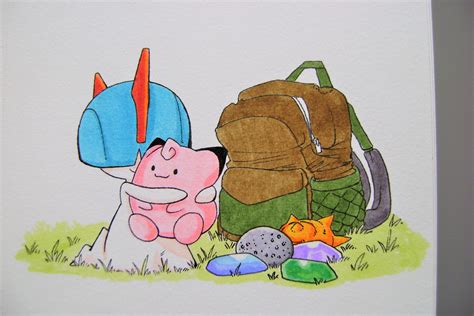 Superiordutchsauce Clefairy Ralts Nintendo Pokemon Sun Stone Highres Alternate Color