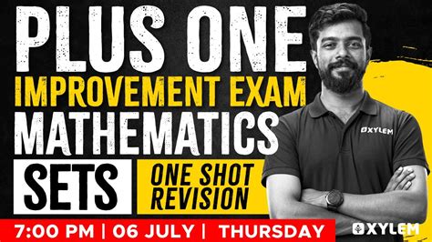 Plus One Maths Improvement Exam Sets One Shot Revision Xylem Plus Two Youtube