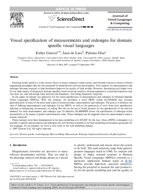 Pdf Visual Specification Of Measurements And Redesigns For Domain