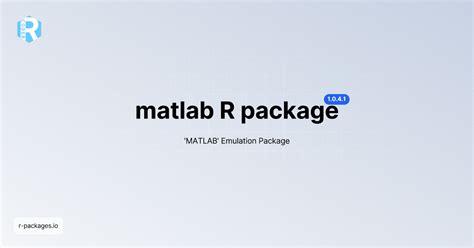 Matlab R Package Documentation R Packages