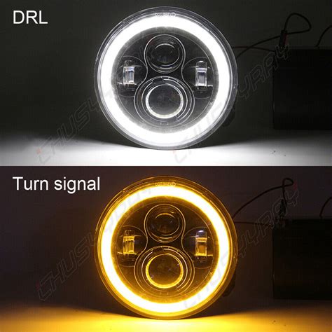 4x Round Projector Led Halo Headlights 575 Acm Technik Llc