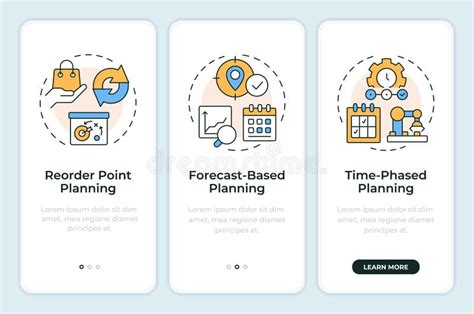 Sap Consumption Based Planning Onboarding Mobile App Screen Stock Illustration Illustration Of