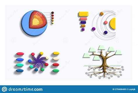 Collection Of Outline Schemes Using Figures From Nature Visual Representation Of Knowledge