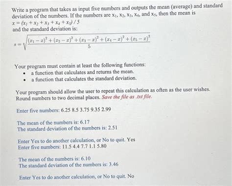 Solved Write A Program That Takes As Input Five Numbers And Chegg Com