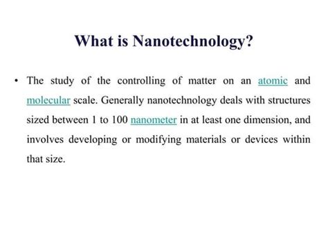 Introduction To Properties Of Nanomaterials Pptx Chemistry Science