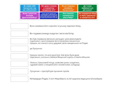 Е Т А Гофман Лускунчик і Мишачий король перевірка знання змісту Match Up