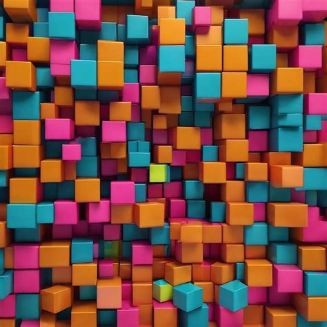 Premium Ai Image Random Rotation Rectangles Turning Geometrical
