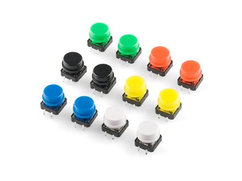 Kit 5 Peça Chave Táctil Push Button Botão 12x12x7 5 Com Capa R 10 49