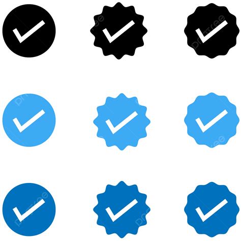 Blue Verified Badge Icon Tick Check Mark Sign Symbol Of Social Media Profile Vector Blue Tick