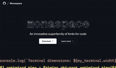 github製のコーディングフォント「monaspace」の特徴と使い方 ろぼいんブログ