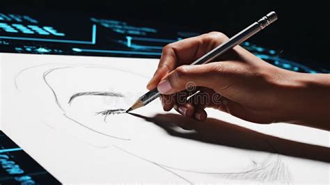 Pencil Sketch Portrait Animation In 4k Stock Video Video Of Sketch