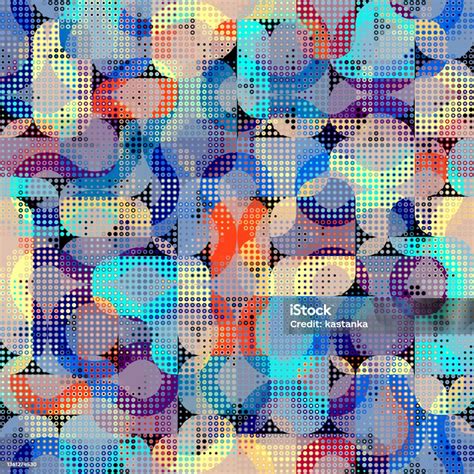 Geometric Abstract Pattern Polka Dot Pattern On Low Poly Background