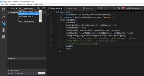 f vscode and ionide unable to trigger breakpoint stack overflow