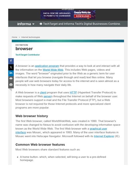 What Is Browser Pdf World Wide Web Internet And Web