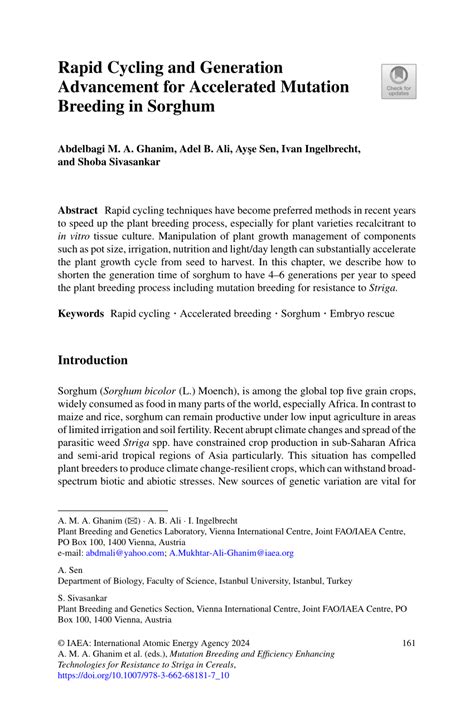 Pdf Rapid Cycling And Generation Advancement For Accelerated Mutation