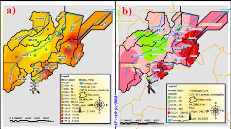 a GIS map of nitrate ΝΟ 3 mg l variability of the groundwater of Download Scientific