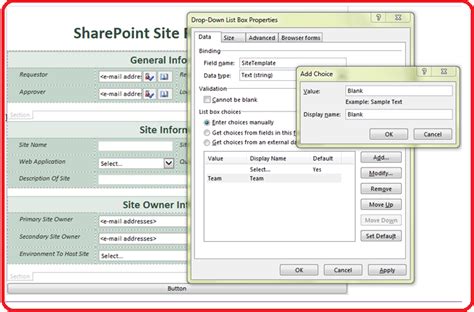 Amol Ghuges Sharepoint Blog Site Creation Request Form Infopath
