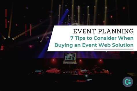 7 tips to consider when buying an event planning web solution