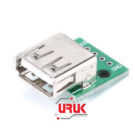 Female Type A Usb Socket To Dip Mm Pcb Board Uruktech Sinaa A St