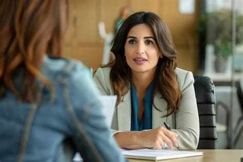 Mid Aged Professional Woman Conducts Job Interview With Female