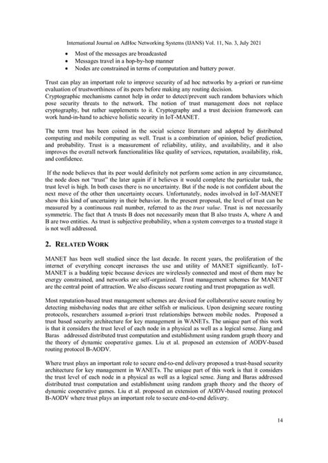 A Trust Based Predictive Model For Mobile Ad Hoc Networks Pdf