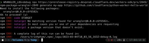 🐛 bug unable to `generate` python template · issue 2247 · cloudflare workers sdk · github