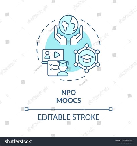 2d Editable Blue Icon Npo Moocs Stock Vector Royalty Free 2364564953 Shutterstock