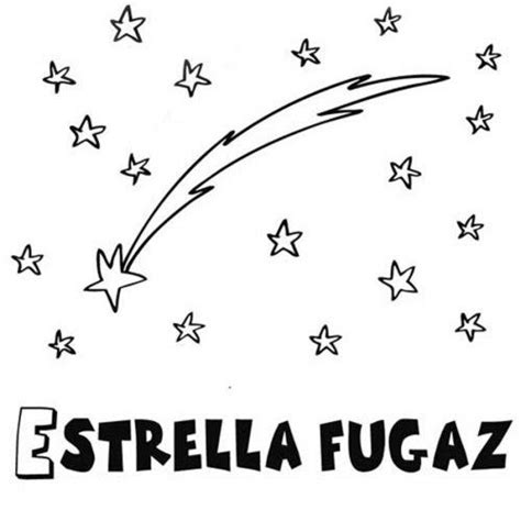 Dibujo Para Pintar De Una Estrella Fugaz Dibujos Para Colorear Del