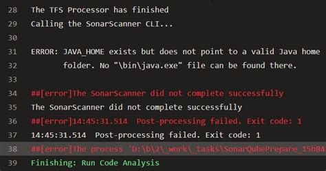 Azure Devopssonarqube Error