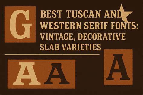 Best Tuscan And Western Serif Fonts Graphic Design Resource