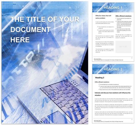 Free Sale Of Computers Word Template Design For Print Documents