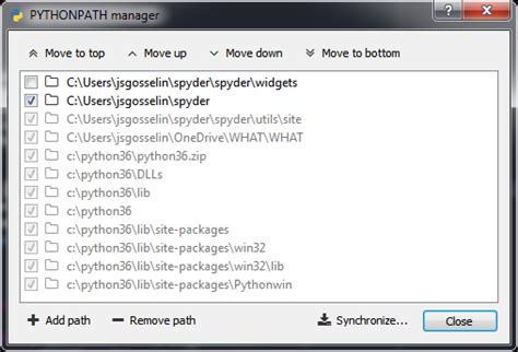 Add The Possibility To Disable Entries In The Pythonpath Manager