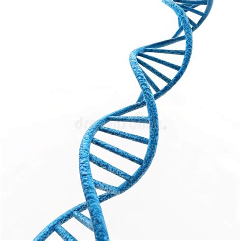 3d Blue Dna Helix Sequence Element Isolated On White Background Stock Illustration