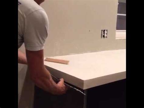 Snapping The Z Counterform Off Our Diy White Concrete Countertops