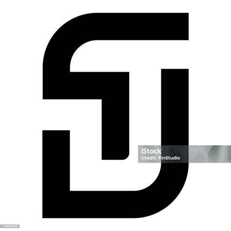 전문적인 혁신적인 이니셜 Sj 로고 및 Js 로고 편지 Sj 또는 Js 미니멀하고 우아한 모노그램 프리미엄 비즈니스 예술적 알파벳 기호 및 기호 0명에 대한 스톡 벡터 아트