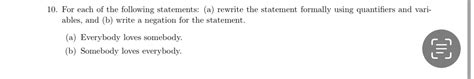 solved for each of the following statements a ﻿rewrite