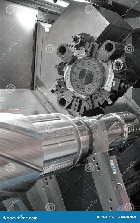 Lathe CNC Milling Stock Image Image Of Automation Engine