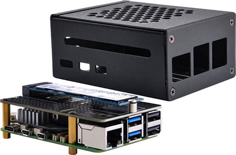 GeeekPi Metal Case With N PCIe M Key M NVMe SSD PCIe Peripheral Board For Raspberry Pi