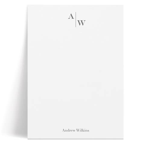 Split Monogram Customized Notepad Curio Press