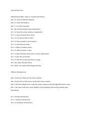 General Shortcuts Docx General Shortcuts Windows Key Win Open Or Close The Start Menu Win