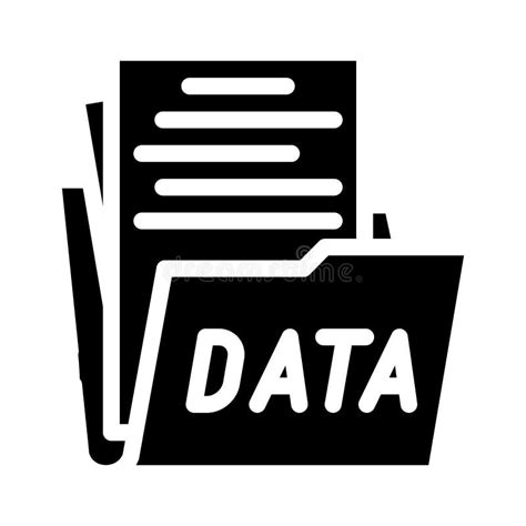 Data Folder Glyph Icon Vector Illustration Stock Vector Illustration Of File Portfolio 259427109
