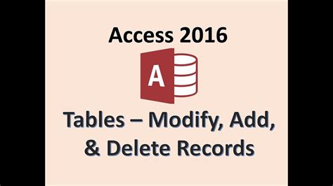 Access 2016 Table Records How To Add A New Record To Tables Delete Database Rows And Columns