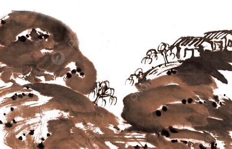 산 사람 수묵화 풍경 구식 Png 일러스트 및 Psd 이미지 무료 다운로드 Pngtree