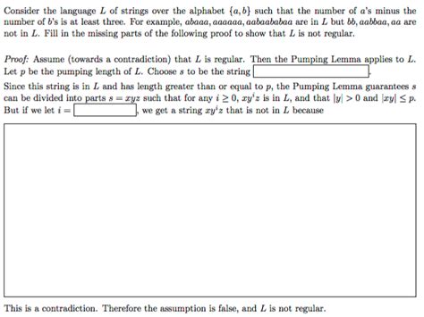 Solved Consider The Language L Of Strings Over The Alaphabet Chegg Com
