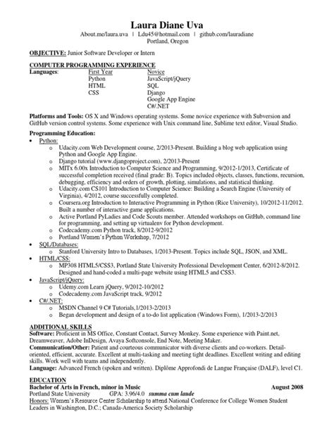 Laura Uvas Resume Download Free Pdf Java Script Cascading Style Sheets